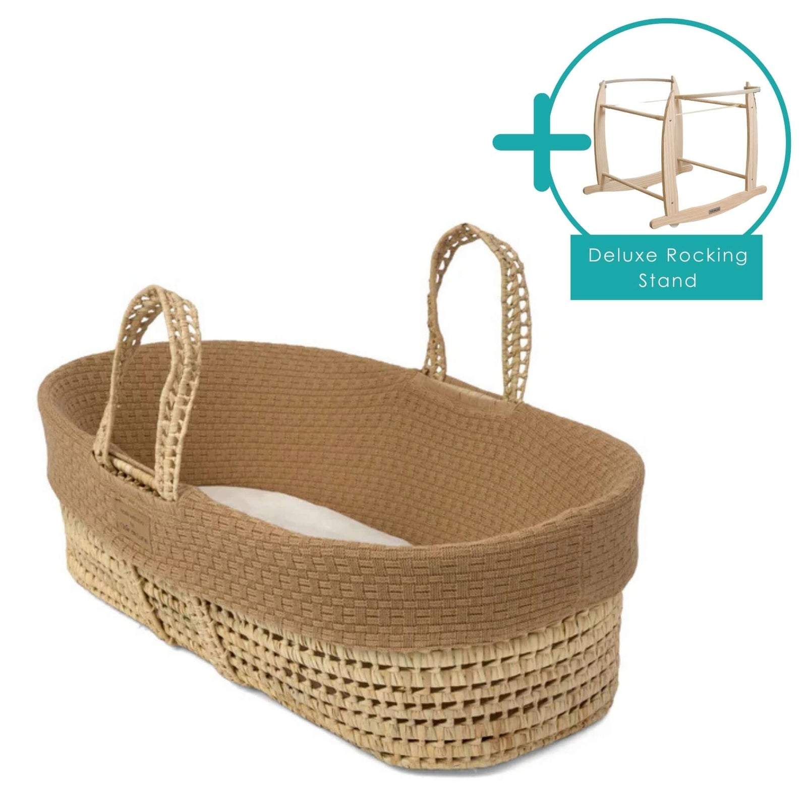 Organic Knitted Palm Moses Basket | Moses Baby Baskets & Bassinets ...