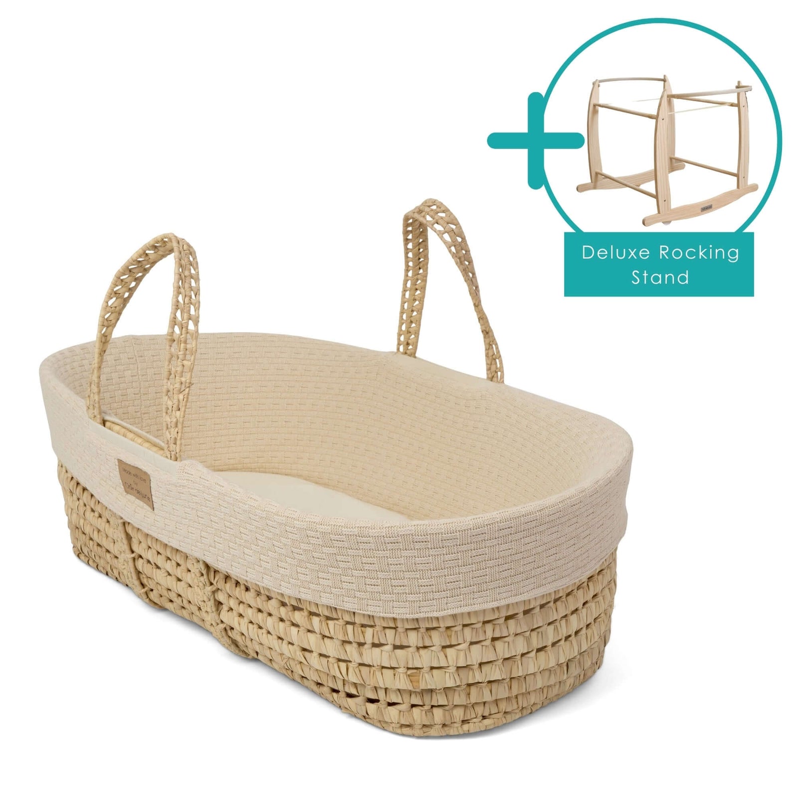 Organic Knitted Palm Moses Basket | Moses Baby Baskets & Bassinets ...